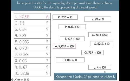 DIVISION Digital Math Thanksgiving Themed Escape Room Activity Grade 5 ...