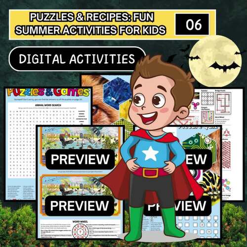 Puzzles & Recipes: Fun Summer Activities for Kids and Families | TPT