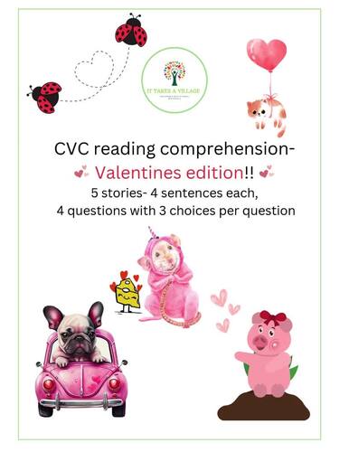 Reading comprehension-Valentine's Day edition!-5 stories | TPT