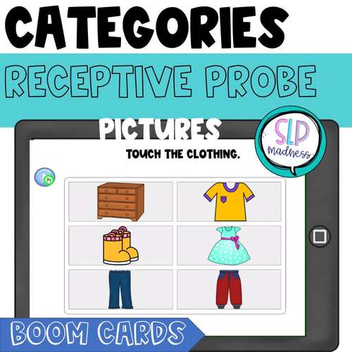 Speech Therapy Data Collection l Category Boom Cards with Audio