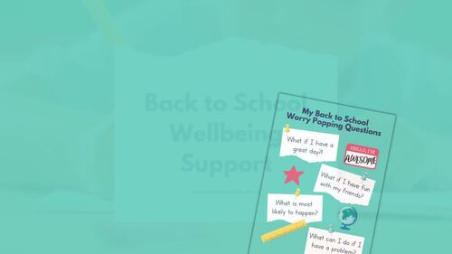 Back to School Transition and Anxiety | Worksheets, Activity and ...