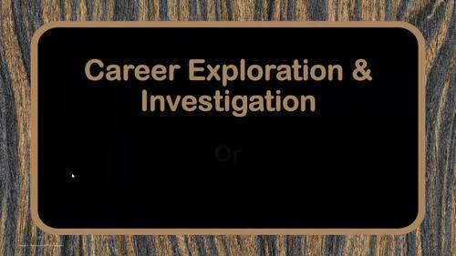 Career Cluster Investigation No Prep SEL Lesson & 4 research links w ...