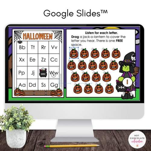 Halloween Alphabet Letters Bingo Game Bundle : Digital & Print | TPT
