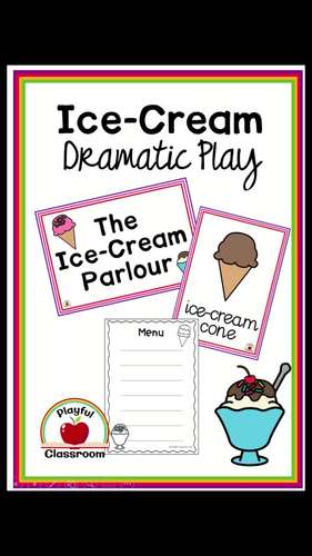 Dramatic Play Ice-cream Parlour Printables and Plan by Playful Classroom