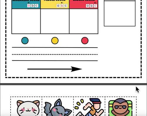 Visual Sound Box Mat with 84 CVC Picture Cards by They Call Me Queen B