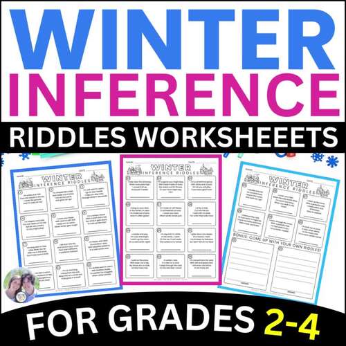 Winter-Themed Inference Riddles Worksheets Packet Making Inferences