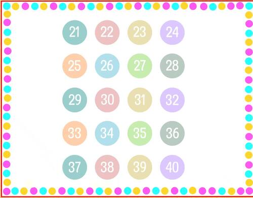 Printable Boho Small Number Labels, Colorful Small Number Labels, Editable