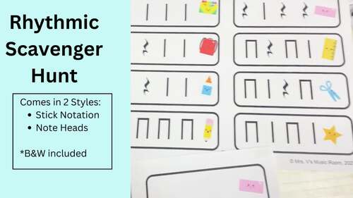 BUNDLE | Back to School Game | Rhythm Scavenger Hunt | Early Years Music