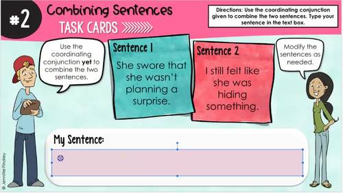 Digital Grammar Activities - Combining Sentences (L.5.3A) by Jennifer ...