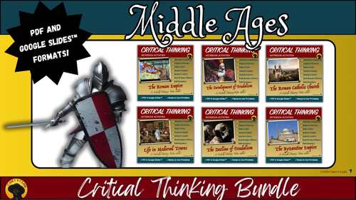 Critical Thinking Interactive Notebook Bundle Middle Ages PDF & Google ...