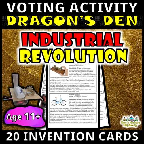 Industrial Revolution Inventions | Dragon’s Den Project & Presentation ...