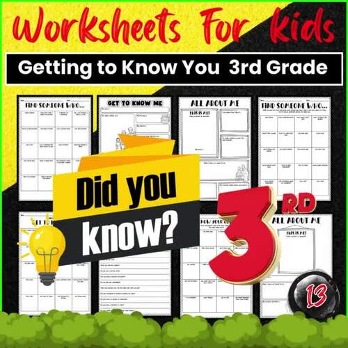 All About Me Getting to Know You Worksheets 3rd Grade by Lib Anatomy school