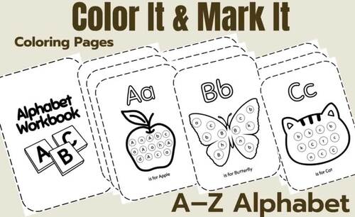 A–Z Alphabet FUN Pack! | Color It, Mark It & ABC Picture Coloring Pages