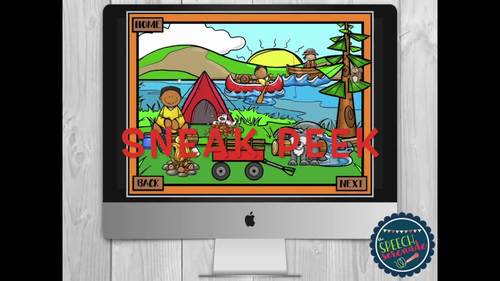 NO PRINT Camping Regular & Irregular Past Tense Verbs | TPT