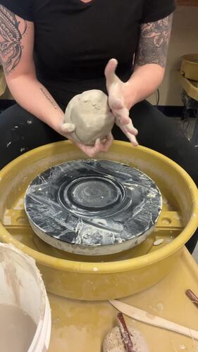 High School Ceramics - Wheel Throwing: Plate by Blue Lemonade Ceramics