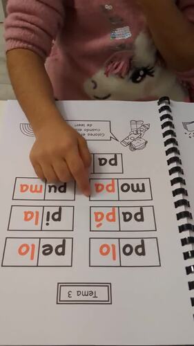 Bundle: Cuaderno de lectoescritura y libro de lectura - Sílabas directas