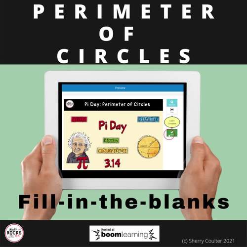 Calculating Perimeter (Circumference) of Circles Pi Day Digital Boom Cards™