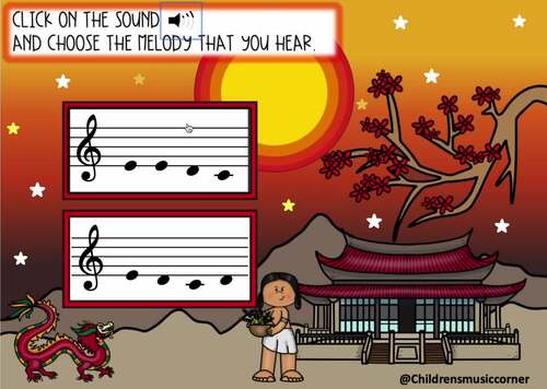 Lunar New Year Ear Training Do-Re-Mi Melodies Digital Task Cards in ...