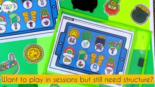 St. Patrick's Day Say and Play Cookie Activity for Speech Therapy