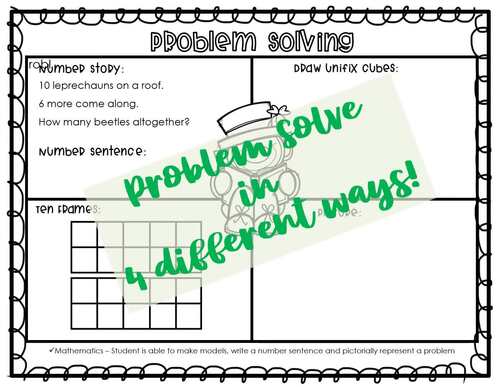 St Patricks Day Addition and Subtraction Worksheets Fun Spring Coloring ...