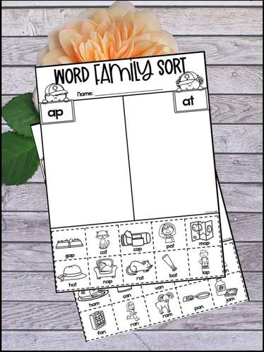 Short A CVC Word Family Sort Activities - Find Color and Write by Anh Huynh