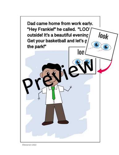 AAC Core Word Story Book Using the Word Look by Boxarain | TPT