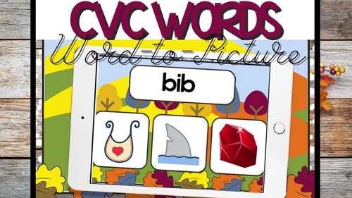 KINDERGARTEN CVC Words (Short E & I) 25 BOOM CARDS | Fall Theme | Word ...
