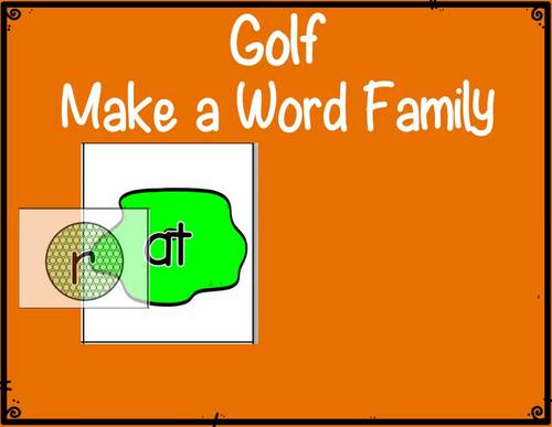 Golf Make A Short Vowel Word Family Center by The Teaching Scene by Maureen