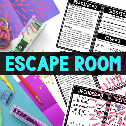 Middle Ages Escape Room and Boom Cards™ BUNDLE by Think Tank Too