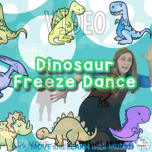 DINOSAUR FREEZE DANCE, Brain Break, Movement Activity with Video
