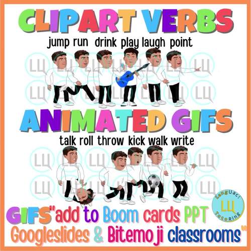 Clipart - Action verbs ANIMATED GIFS | ELA | Distance Learning | TpT