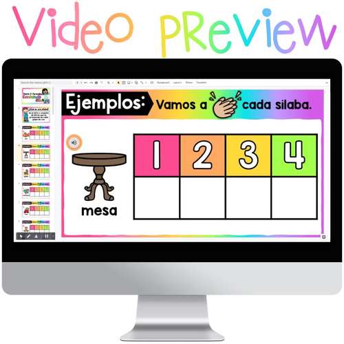Spanish Contando Sílabas - Google Slides™ | Interactive PowerPoint