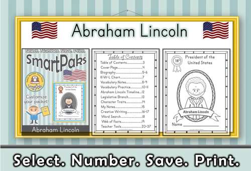 Abraham Lincoln SmartPaks™ Activities: Biography, Vocabulary, Writing ...