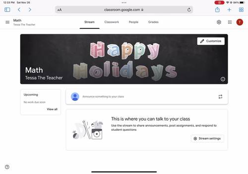 ANIMATED Google Classroom Header Banner GIF HAPPY HOLIDAYS by Tessa The ...