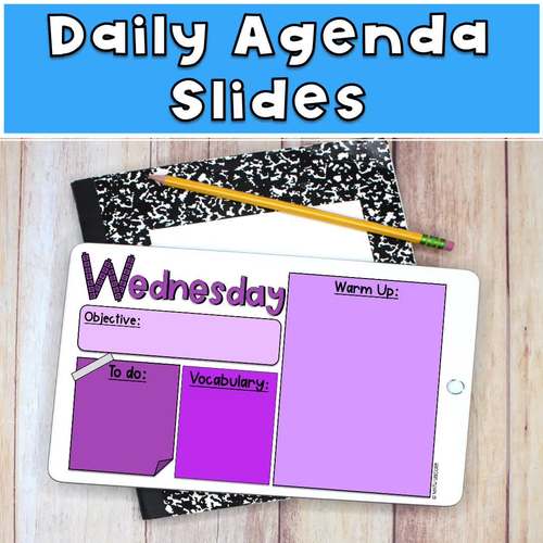 Daily Agenda Math Slides | Distance Learning by Math Unicorn | TpT