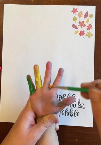 Thanksgiving Handprint Footprint Art Craft Keepsake Fine Motor Skills ...