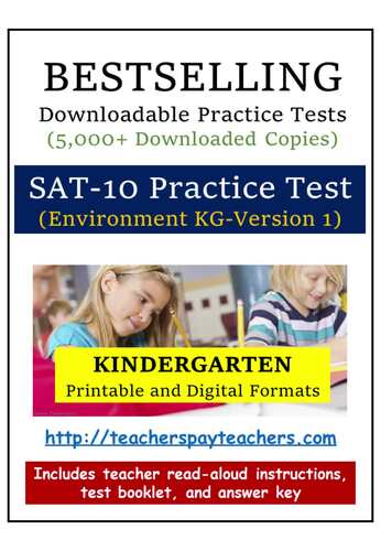 SAT-10 Practice Test in Environment KG-Set 1 (+ Access to Online Format)