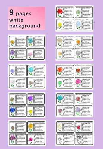 Feelings and Emotions Cards (flower theme) | Tick the true sentences