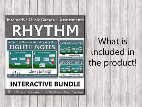 Rhythm Games Interactive Elementary Music Games + Assessments {Firefly}