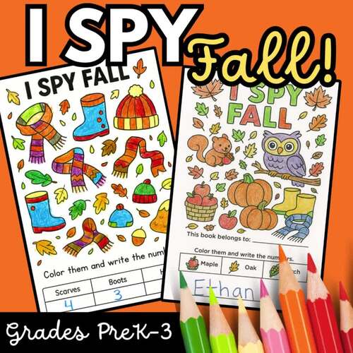 I Spy Fall | Autumn Activity Booklet | Printable Worksheets for ...
