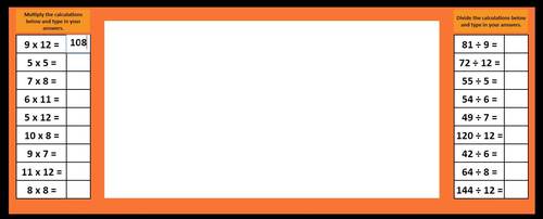 Pumpkin Bat Multiplication and Division to 12 Pixel Art Mystery | TPT