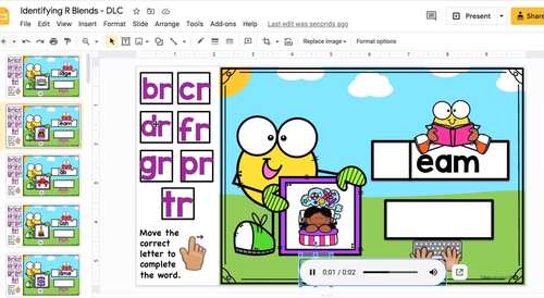 Google Classroom Consonant Blends R Blends by Della Larsen's Class