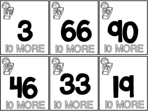 Ten more and Ten less 1.NBT.C.5 - Back to School Theme by Erika Deane