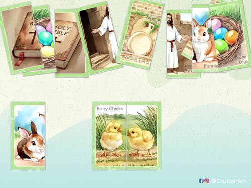 Easter Picture Matching Puzzles | Holiday Symbols Preschool Matching Game