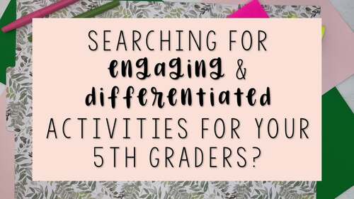 5th Grade Choice Boards for Differentiation - Science, ELA, Math ...