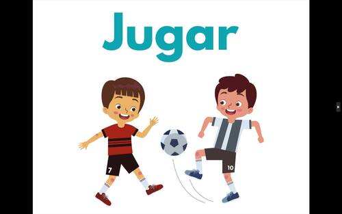 Spanish Action Verbs Vocabulary cards. Printable & Digital cards ...