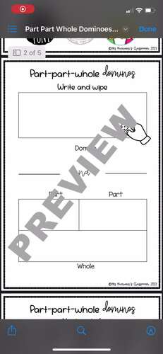 Part Part Whole Dominoes by Mrs Murnane's Classroom | TPT