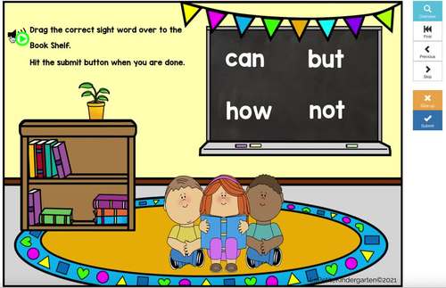 Back to School Sight Words (Fry Set 2) BOOM Cards by La Petite Kindergarten