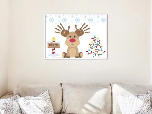 Reindeer Handprint Craft Christmas Kids Craft Toddler Holiday Activity ...