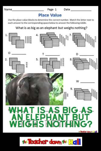 Place Value Worksheets w/ Riddles 2nd Gr to Thousands Place Self ...